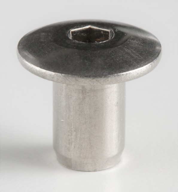 Open cap nut mushroom head hex