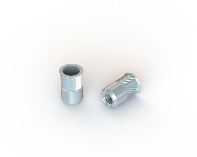 Open rivet nut reduced head